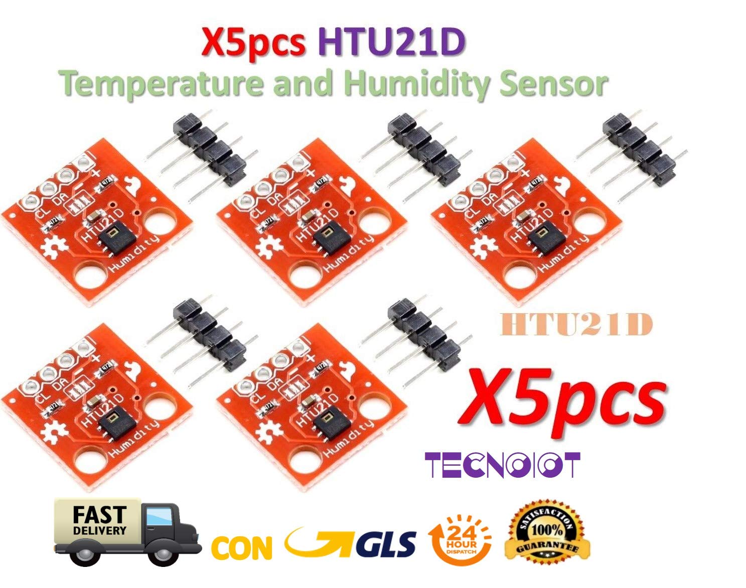 Impianti elettrici 5pcs HTU21D Temperature and Humidity Sensor Module ...