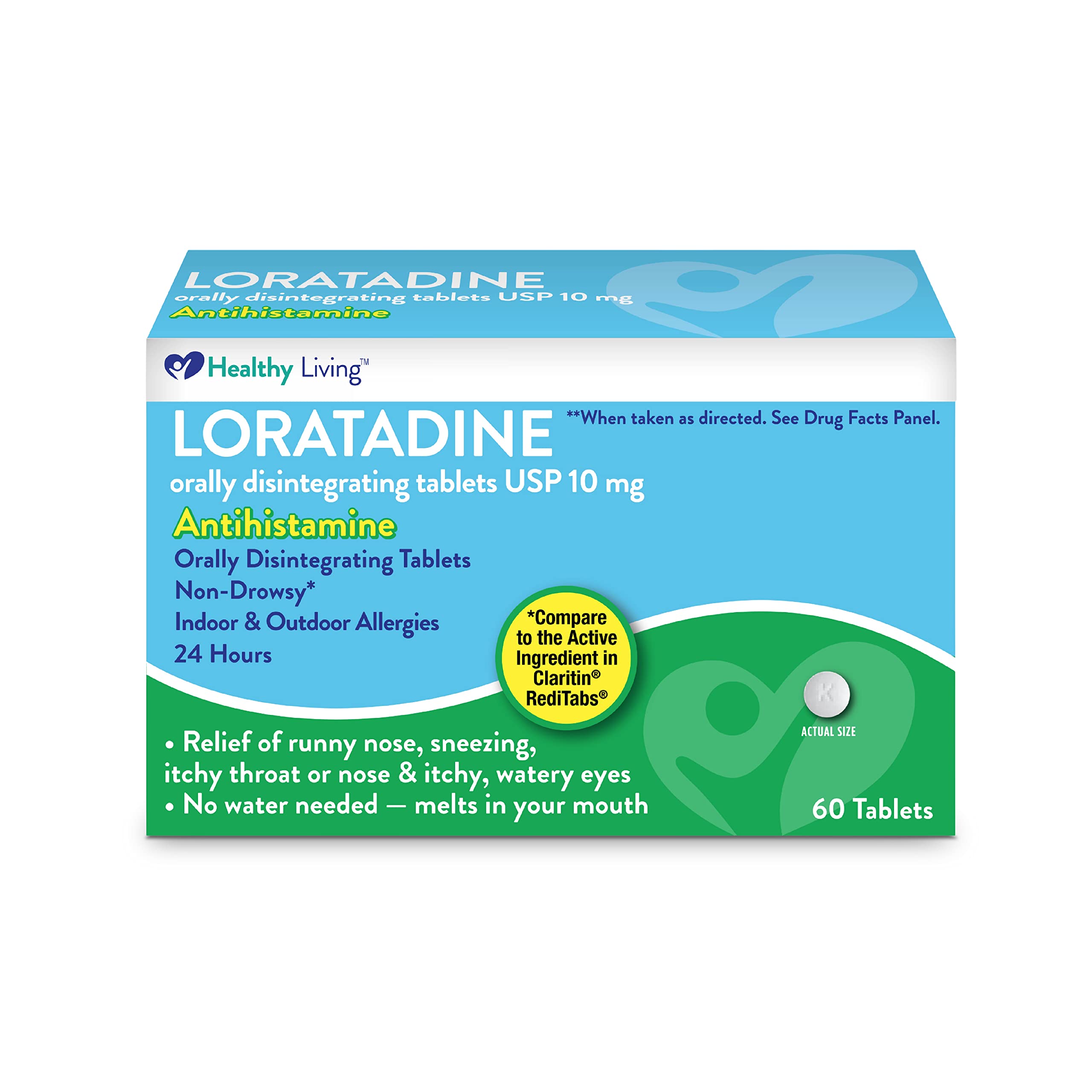 Mua Healthy Living Non-Drowsy 24-Hour Allergy Relief Antihistamine ...