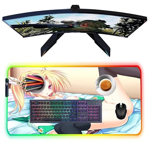 Mouse Pad RGB Anime Girl Sexy Butt Breasts Chest Gamer Desk Mat ...