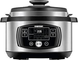 Amazon.com: Chefman Multi-Function Oval Pressure Cooker 8 Quart Extra ...