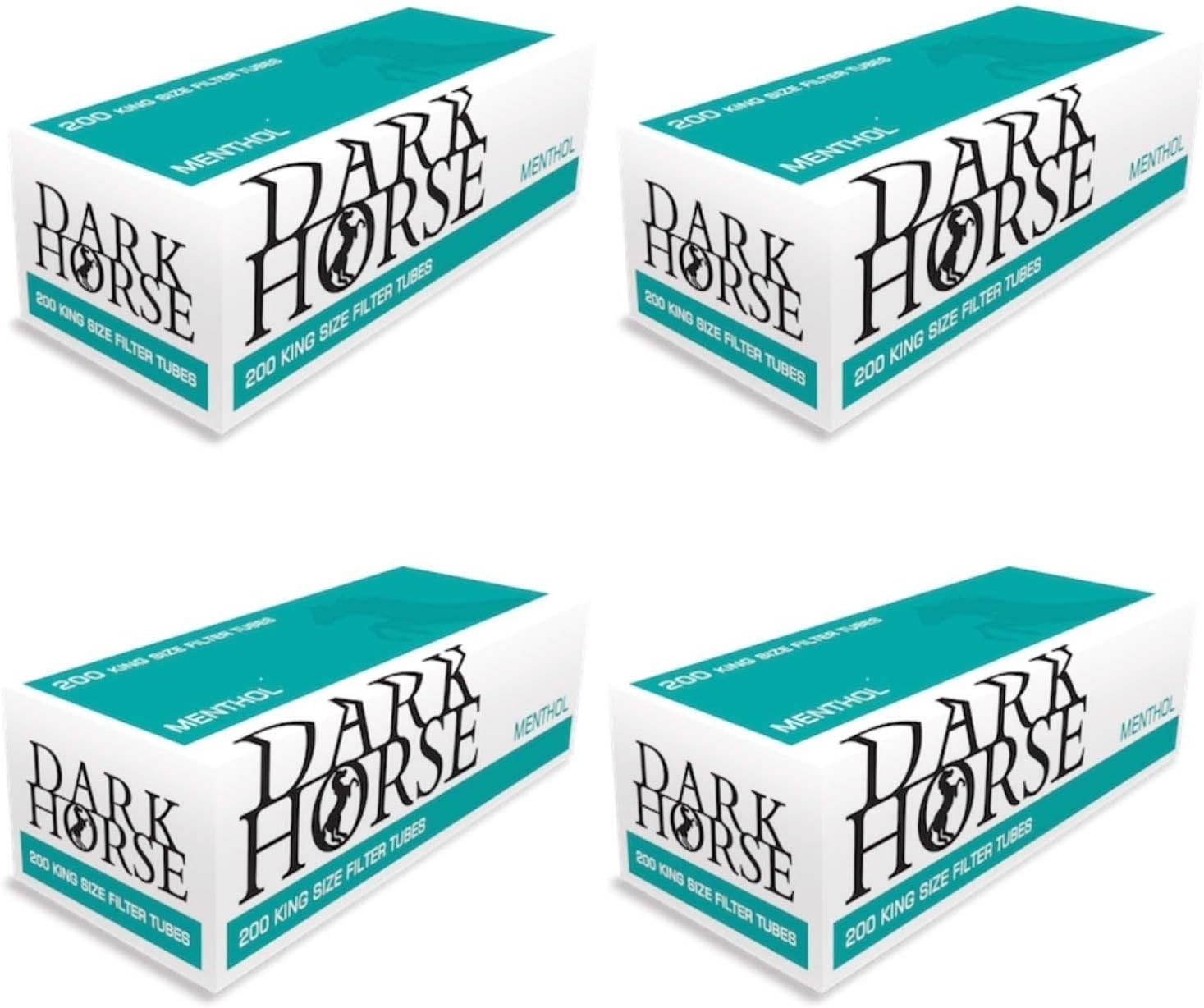 20 x 200 MENTHOL Zigarettenhülsen DARK HORSE Mentholhülsen Filterhülsen ...