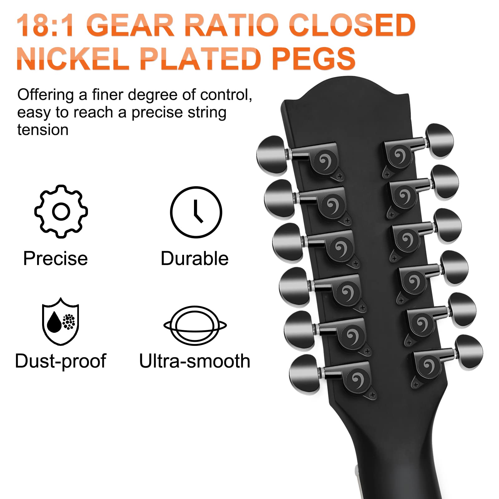 Mua Vangoa 12 String Guitar Acoustic Electric, Upgraded Guitar 12 ...
