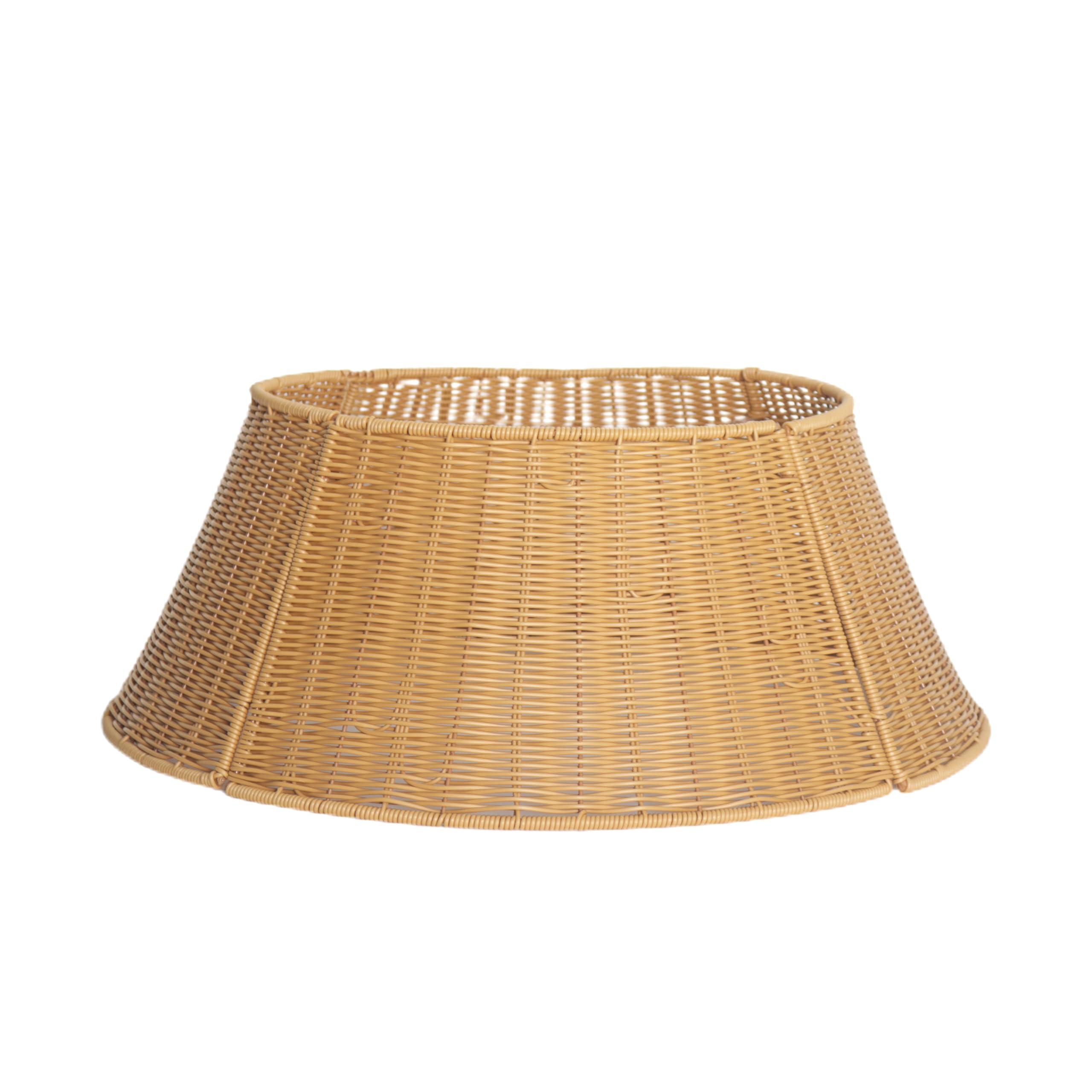 Senjie 24 inch Rattan Christmas Tree Collar Base Cover for Artificial ...