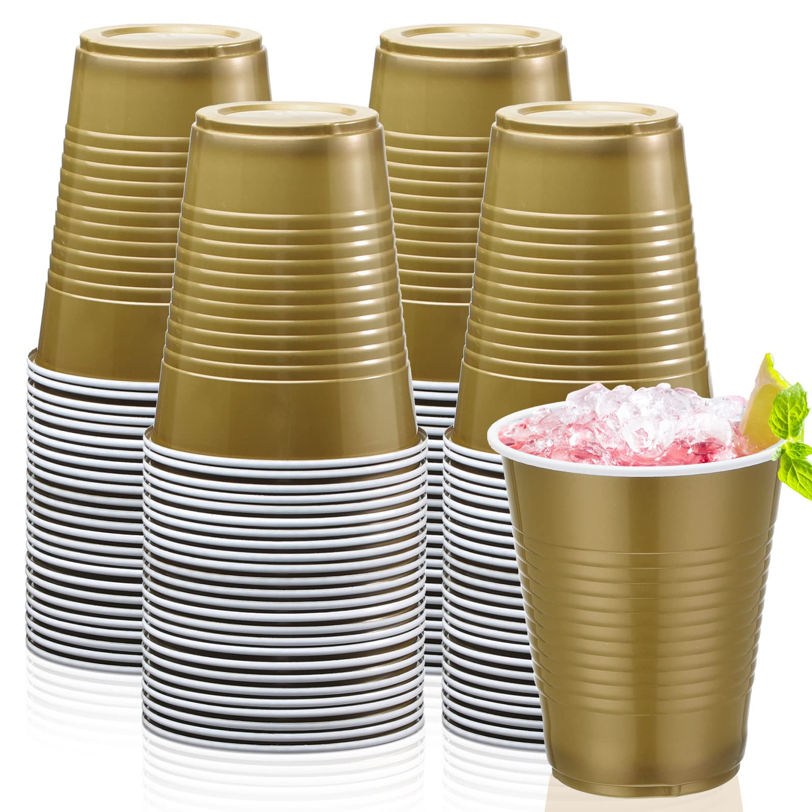 Zubebe 100 Pack 18oz Plastic Cups, Disposable Plastic Cups Large ...