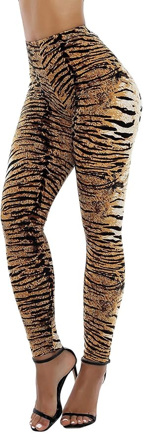 Splendorflying Womens Fashion Tiger Print Stretch Tights Tiger Leggings ...