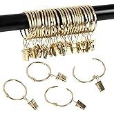 Amazon.com: Openable Curtain Rings with Clips,1.25inch Inner Diameter ...