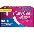 Amazon.com: Carefree Acti-Fresh Thin Panty Liners, Unscented, 92 Count : Health & Household