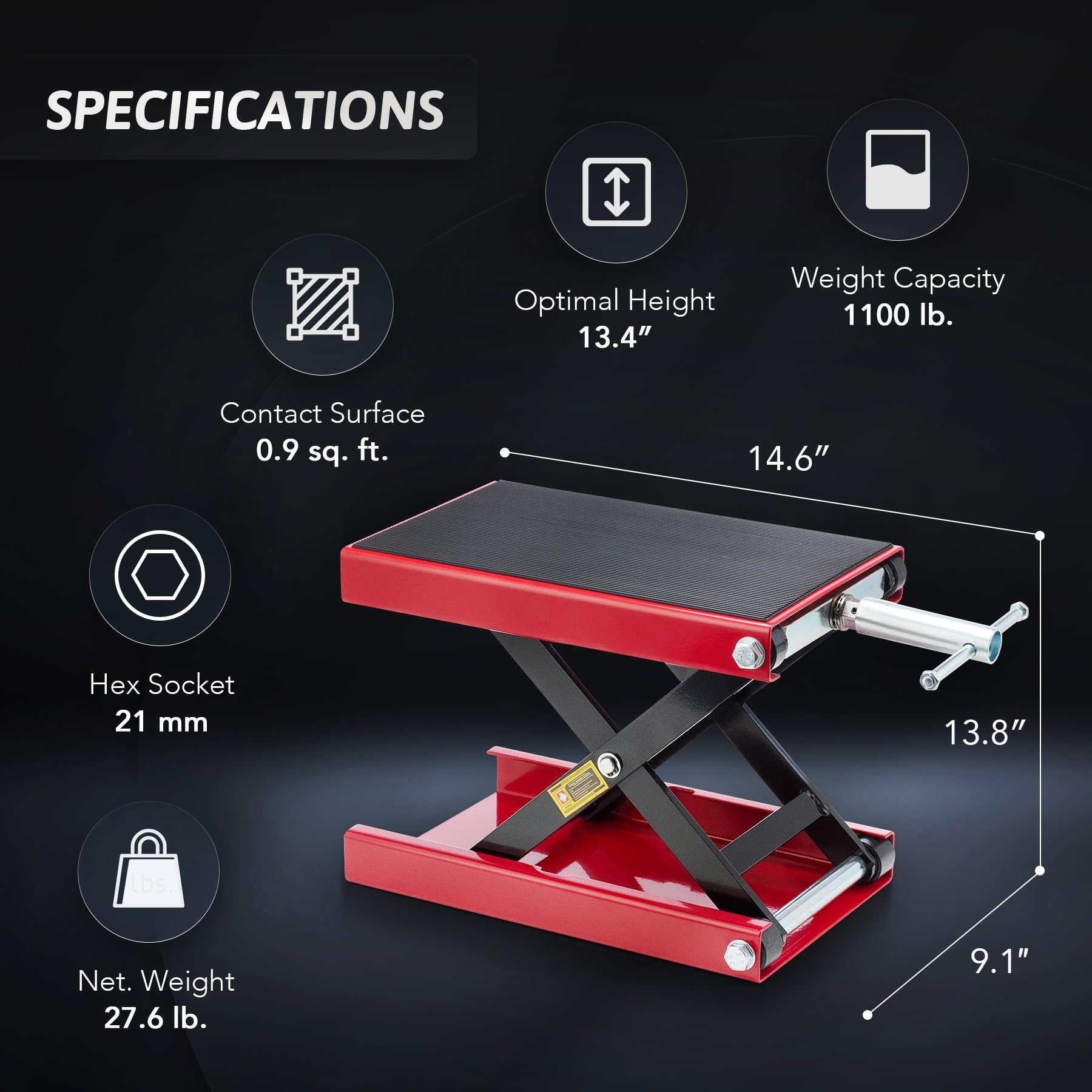 Mua Orion Motor Tech Motorcycle Lift, 1100lb Motorcycle Scissor Lift ...