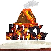Amazon.com: Volcano Cake Topper for Boys Girls Dinosaur extinction ...