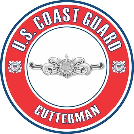 Amazon.com: MilitaryBest US Coast Guard Cutterman Badge 10 Inch Decal ...