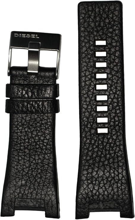 Diesel watch strap DZ-1215 Leather Black 32mm (Only watch strap - WATCH ...