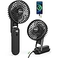 Amazon.com: EasyAcc Portable Hand Held Fan, Ultra Quiet 5 Speed ...