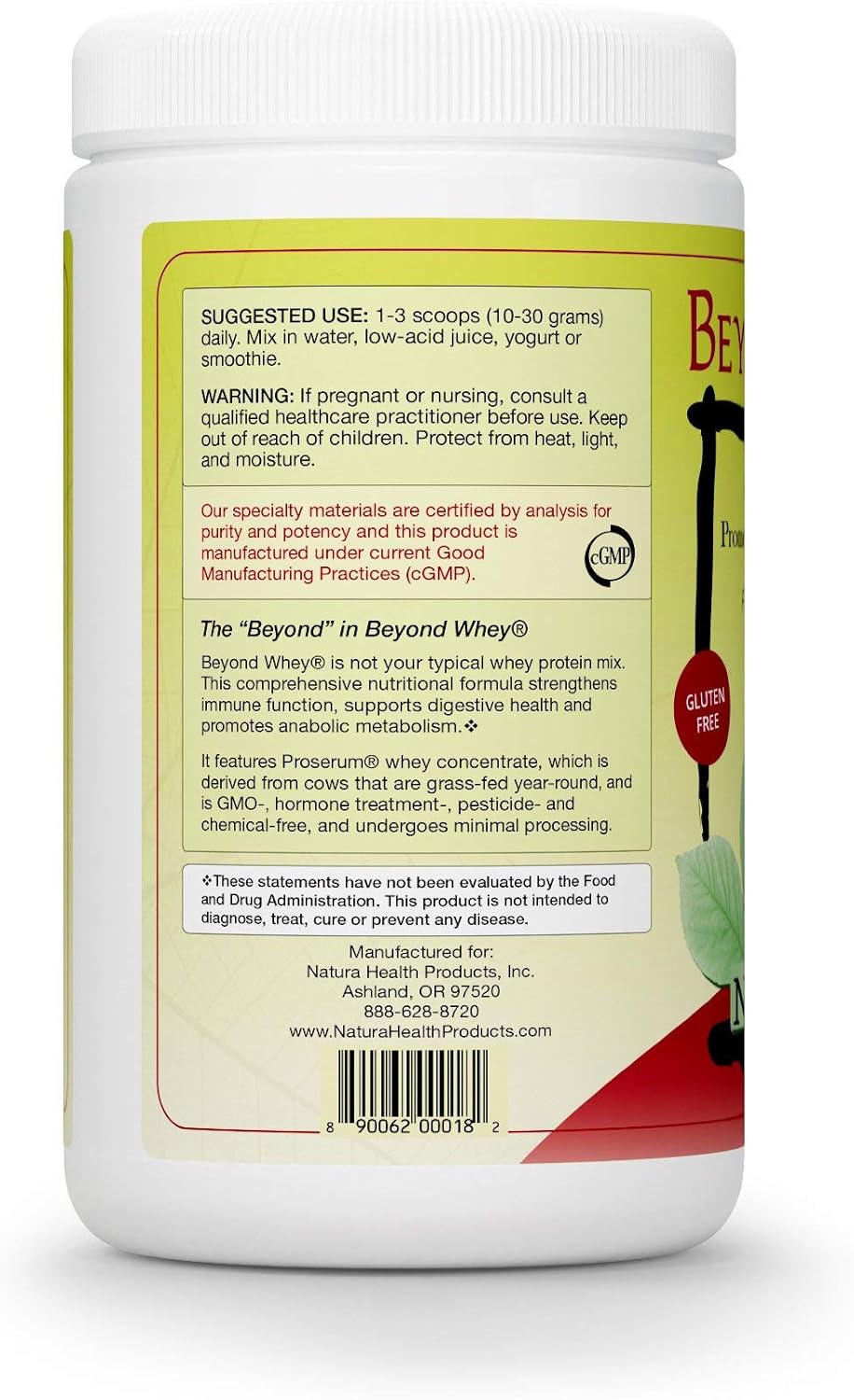 Natura Health Products - Beyond Whey Grass Fed Whey Protein Concentrate ...
