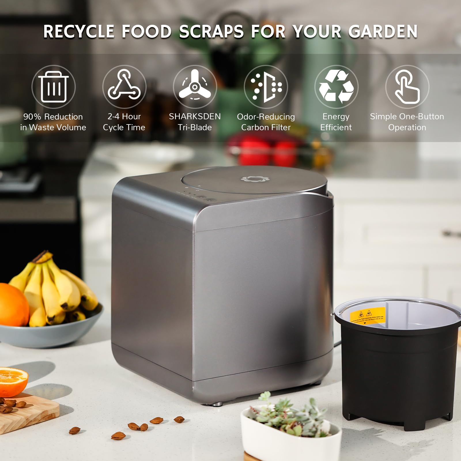 Mua Revive Electric Kitchen Composter, 2.5L Capacity with SHARKSDEN Tri ...