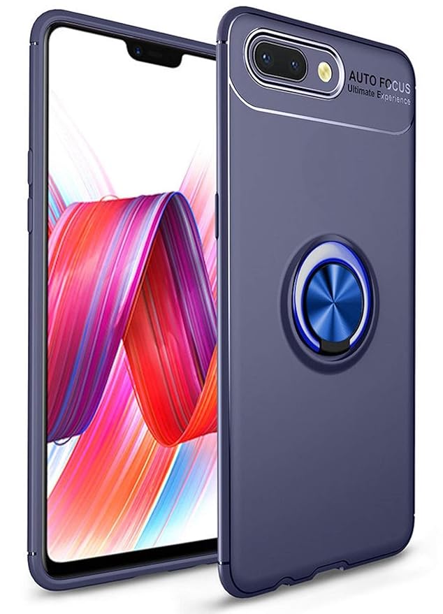 Bounceback ® Oppo A3s Back Case Cover Shock Proof Ring Stand Back Cover ...