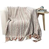 Amazon.com: Camelot 88% Acrylic Boucle Throw with Fringe Mist: Home ...