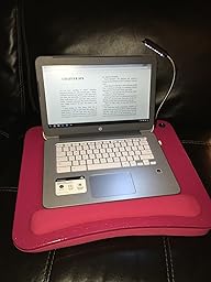 Amazon.com: Sofia + Sam Lap Desk with USB Light (Black) | Memory Foam Cushion | Supports Laptops ...