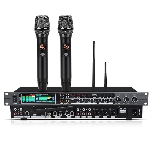 FULODE FX8-PRO Professional KTV Wireless Microphone, Digital Pre-Stage ...