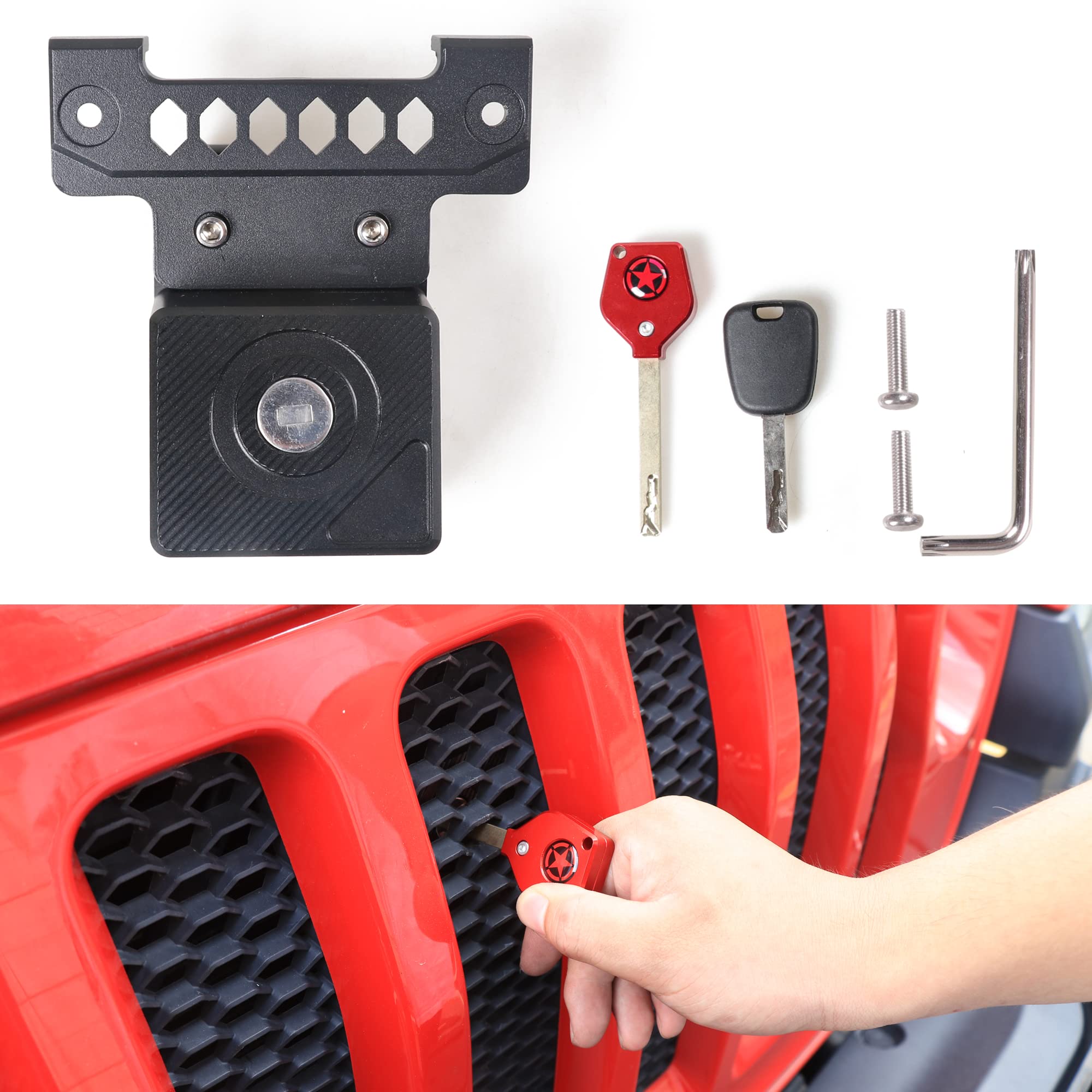 RERPRO JL Hood Lock for 2018-2024 Jeep Wrangler JL JLU Unlimited 4XE ...
