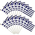 Amazon.com : 16 Pack Small Greece Flags on Stick - Mini Greek Grecian ...
