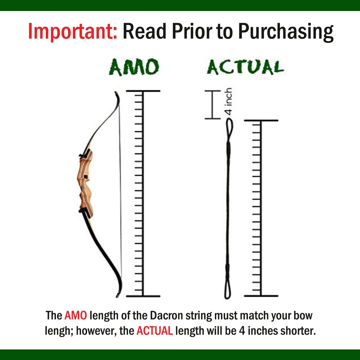 Strings Sporting Goods ACTUAL LENGTH STRING LENGTH 55 58 AMO LENGTH