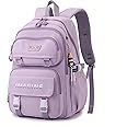 Amazon.com | Solid Color Backpacks for Girls School Bags, Purple ...