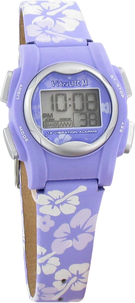 VibraLITE Mini 12-Alarm Vibrating Watch - Purple Flower: Amazon.ca ...