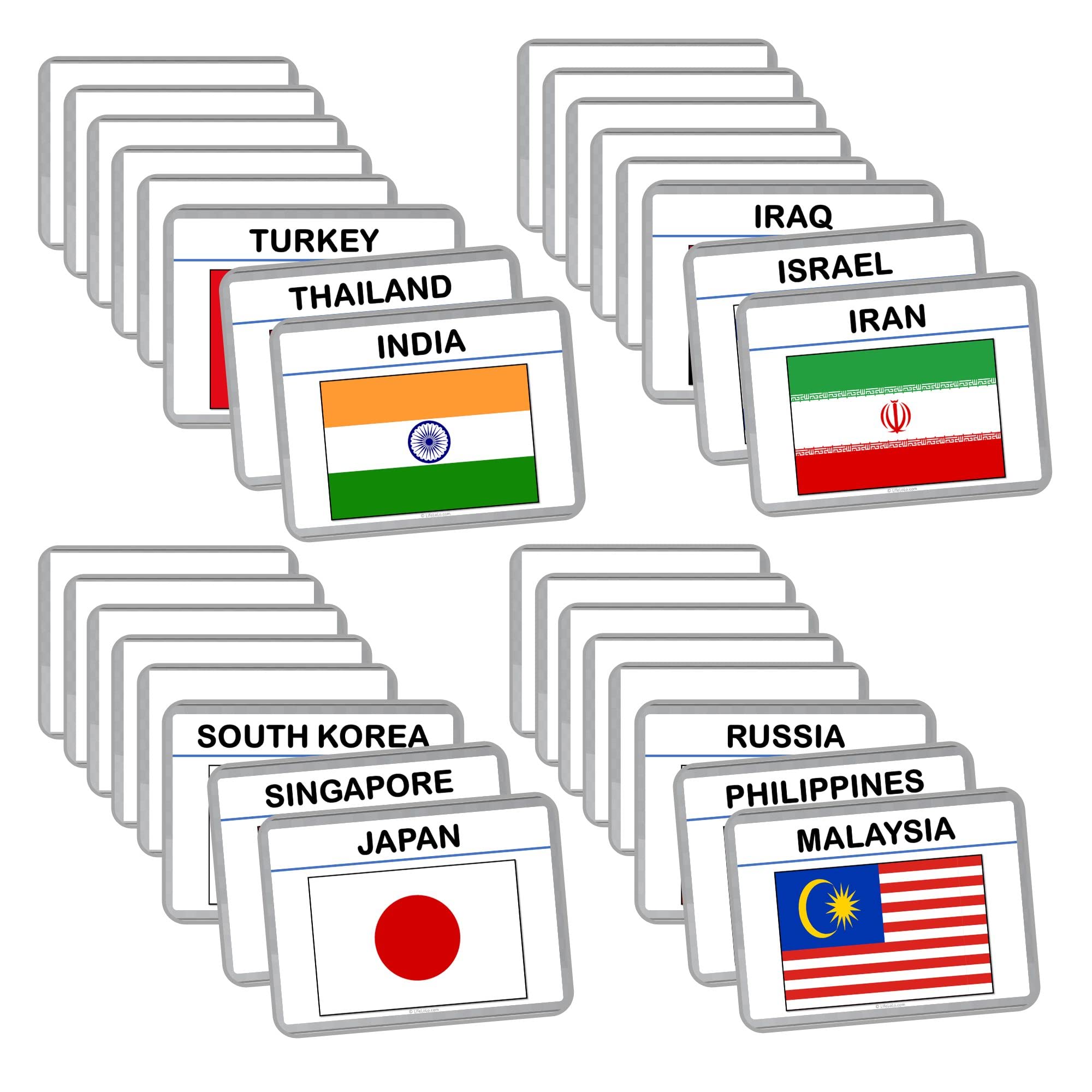 Mua Country Flags Flash Cards | Laminated Flash Cards | National Flags ...