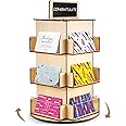 Amazon.com: 3 Tier Rotating Greeting Card Display Stand Wooden Postcard ...