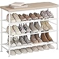 Amazon.com: SUOERNUO Shoe Rack Organizer 4 Tier for Closet Entryway ...