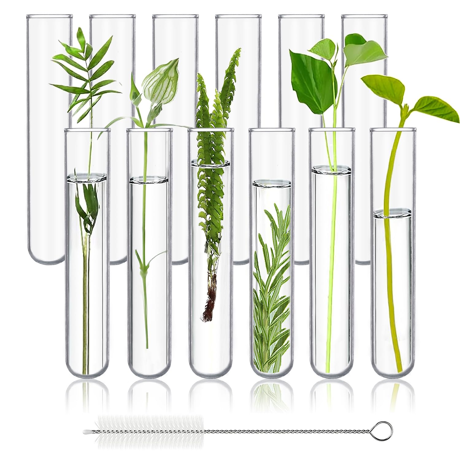 HUAOU 12pcs 70ml Glass Test Tubes, 25x180mm 3.3 Borosilicate Glass Test ...