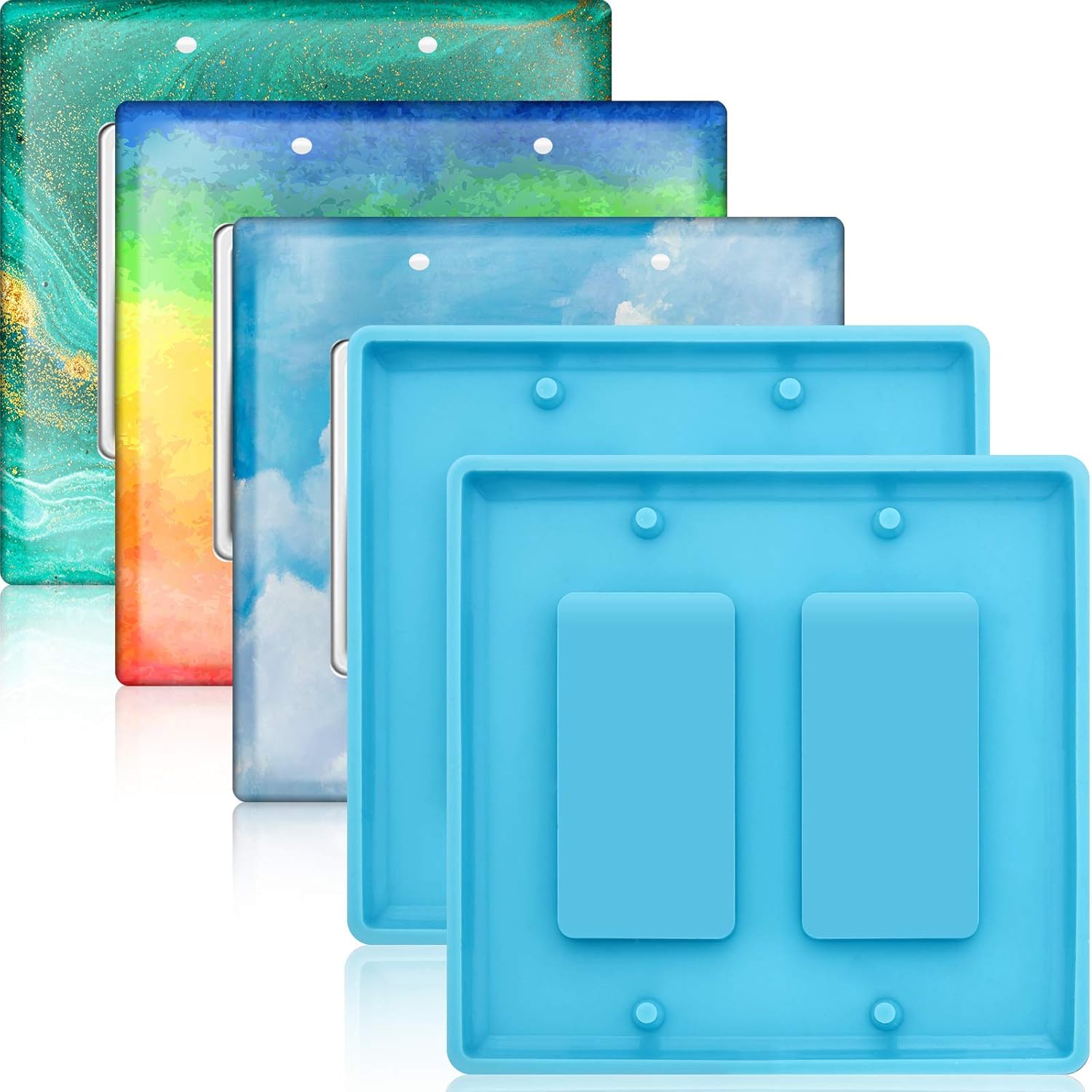 Amazon.com: Resin Mold, Switch Socket Panel Silicone Mould, Double ...
