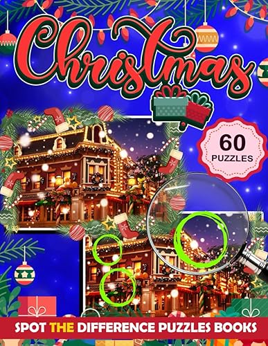 Christmas Spot The Difference Puzzles Books: Christmas Themed Spot the ...