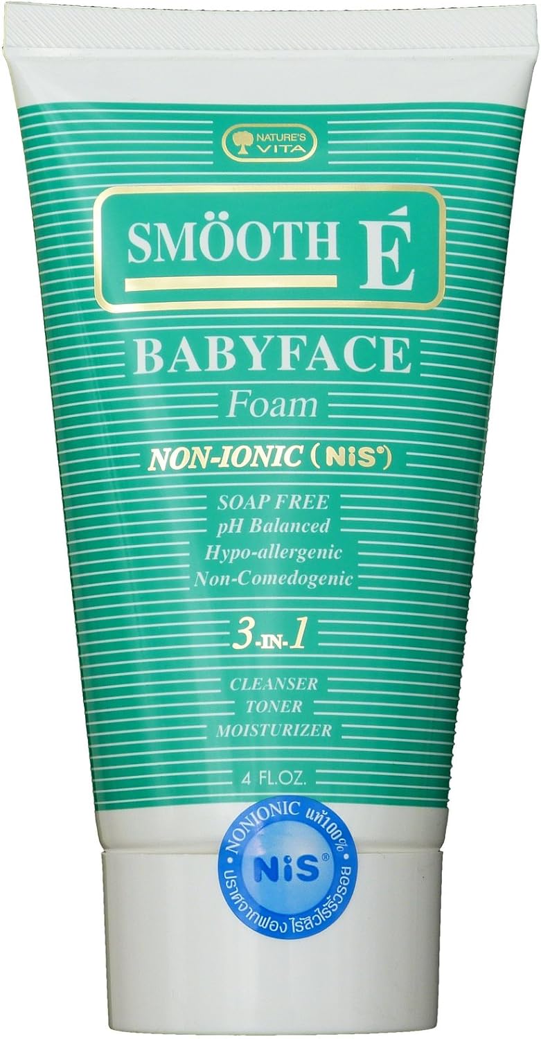 Smooth E Babyface Foam Non-ionic Facial Cleanser 4.0 Fl Oz (120g) by ...
