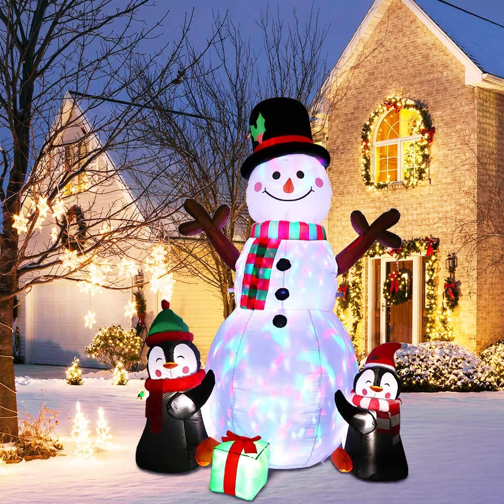 OurWarm 6ft Christmas Inflatables Outdoor Decorations, Blow Up Snowman ...