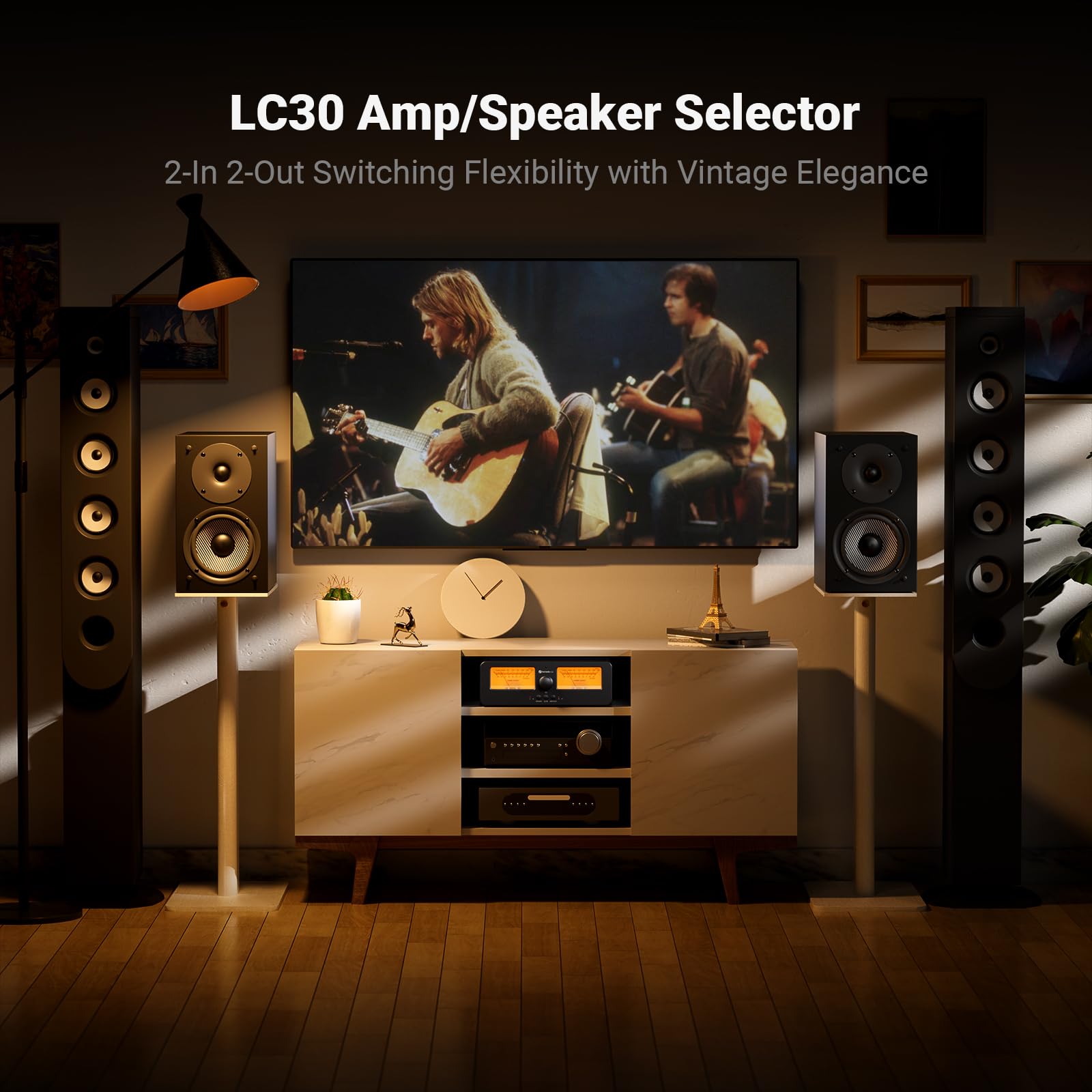 Mua Fosi Audio LC30 VU Meter Amplifier Speaker Selector Switch Box ...