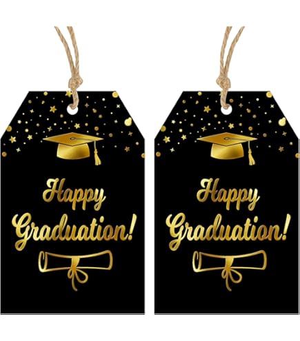 Graduation Favor Tags Printable Gold And Black Class By Isidesigns