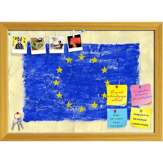 ArtzFolio Flag of European Union Printed Bulletin Board Notice Pin ...