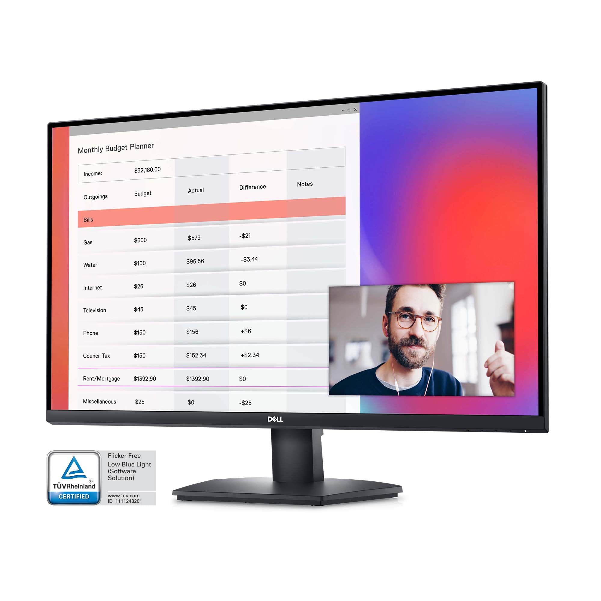 Dell 32 Inch 4K Monitor, UHD (3840 X 2160), 60Hz, Dual HDMI 2.0 ...