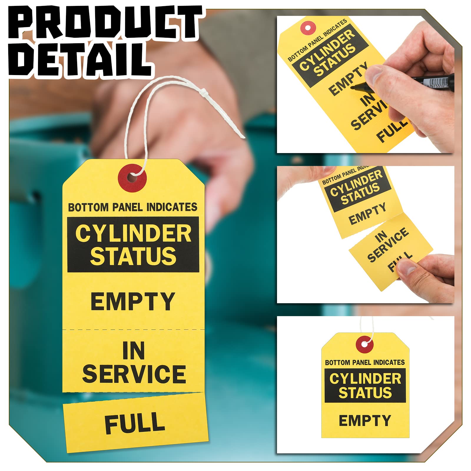 Mua Woanger Pack of 200 Cylinder Status Empty in Service Full ...
