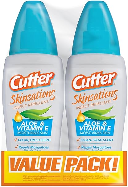Amazon.com: Cutter Skinsations Insect Repellent Pump Spray, 2/6-Ounce ...
