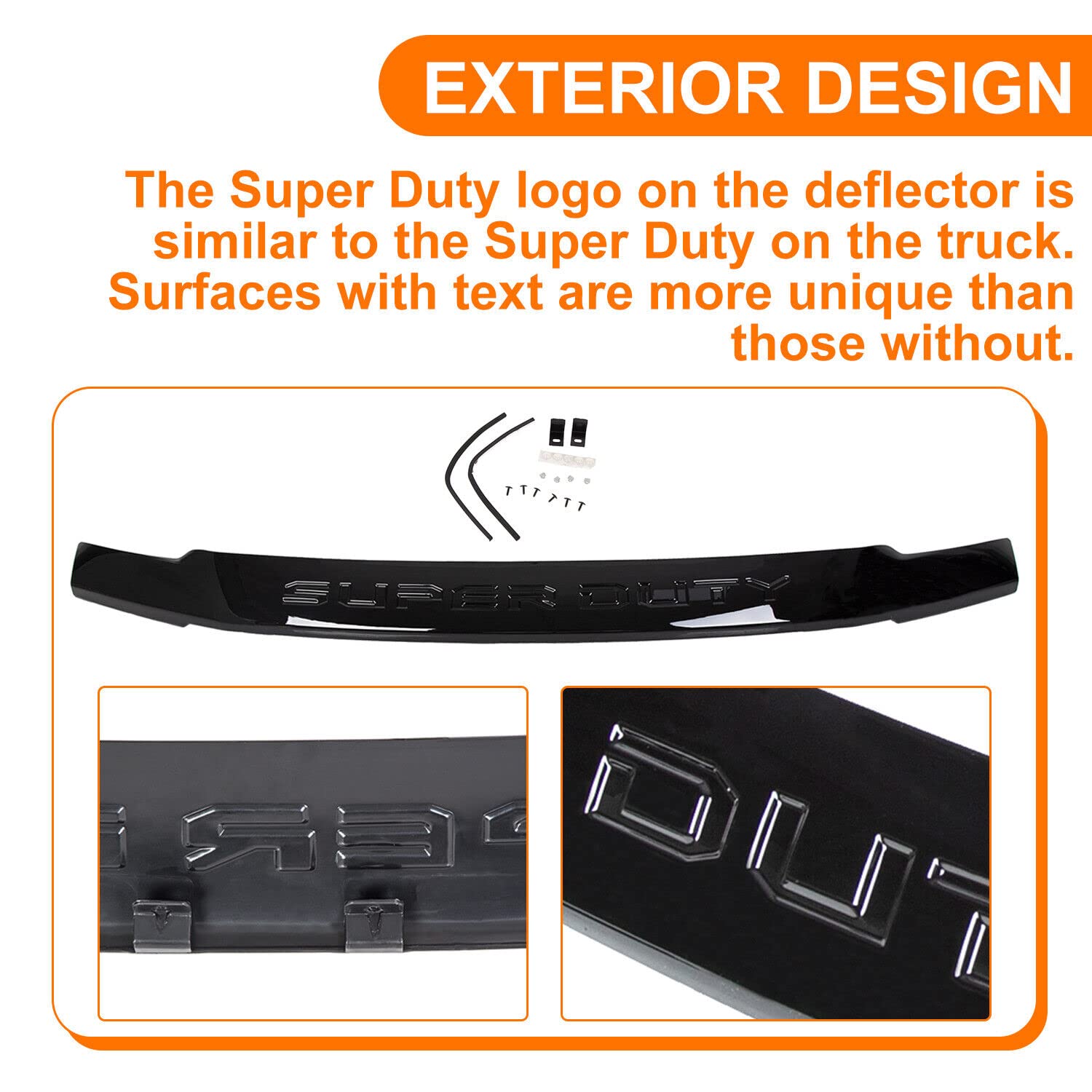 Mua HECASA Black Hood Deflector Bug Shield Compatible with 2017-2022 ...