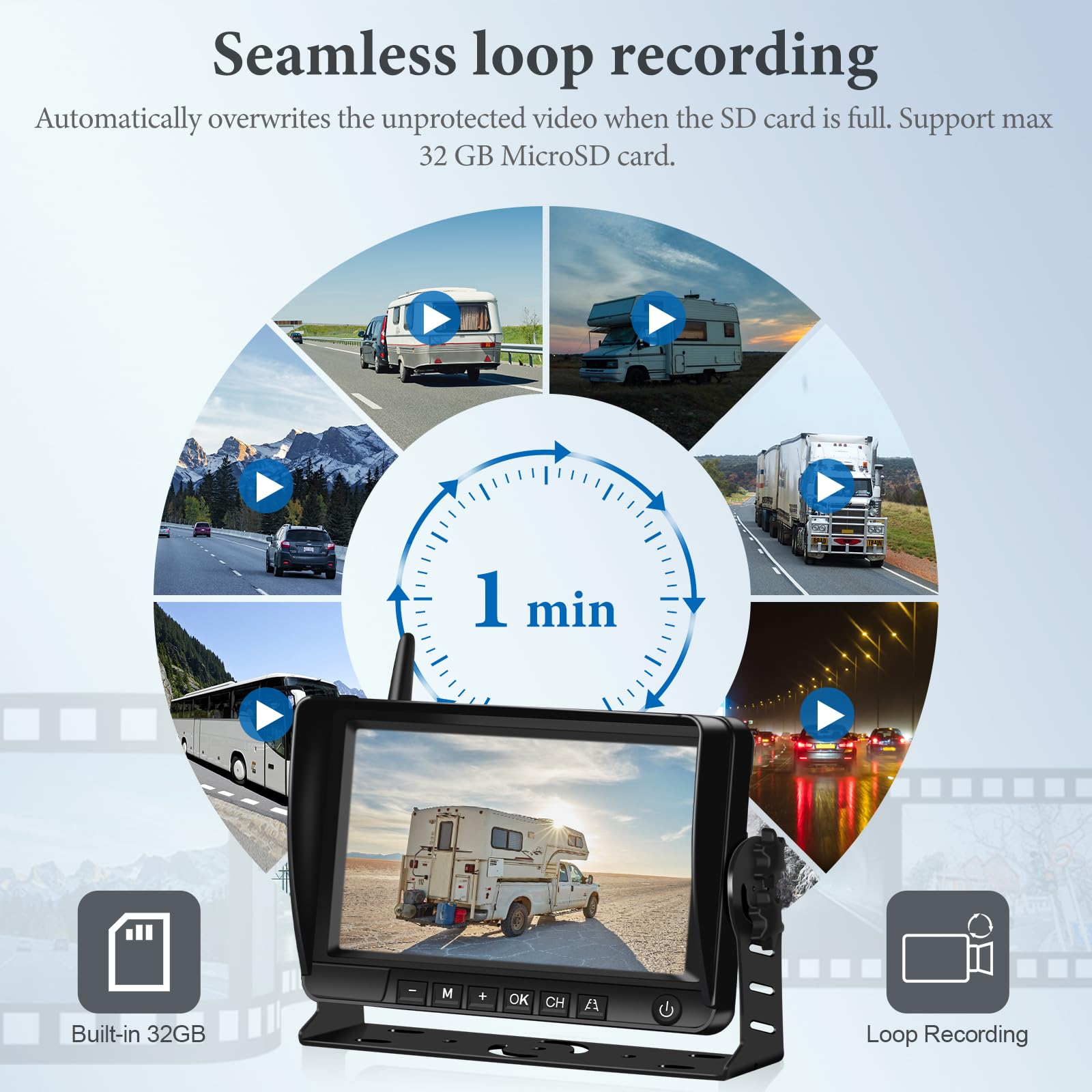 Mua Magnetic Solar Wireless Backup Camera HD1080P 3 Min DIY ...