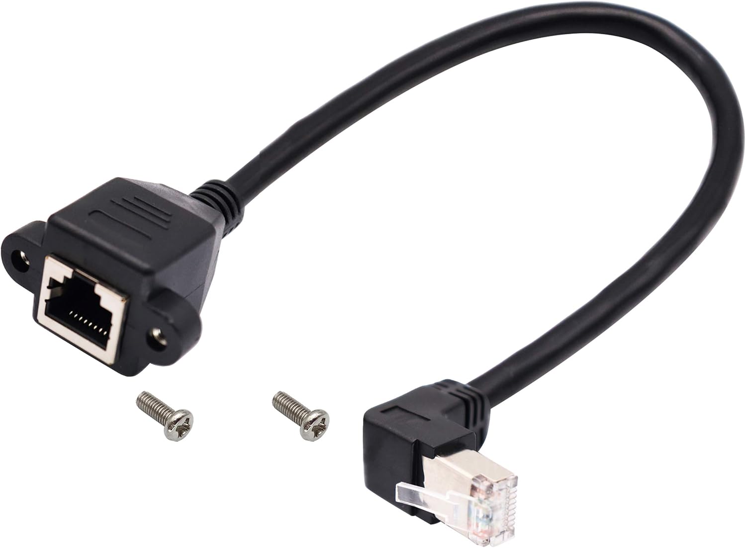 AAOTOKK Cat 6 Ethernet Cable 90 Degree UP (Upward) Angle RJ45 Male to ...