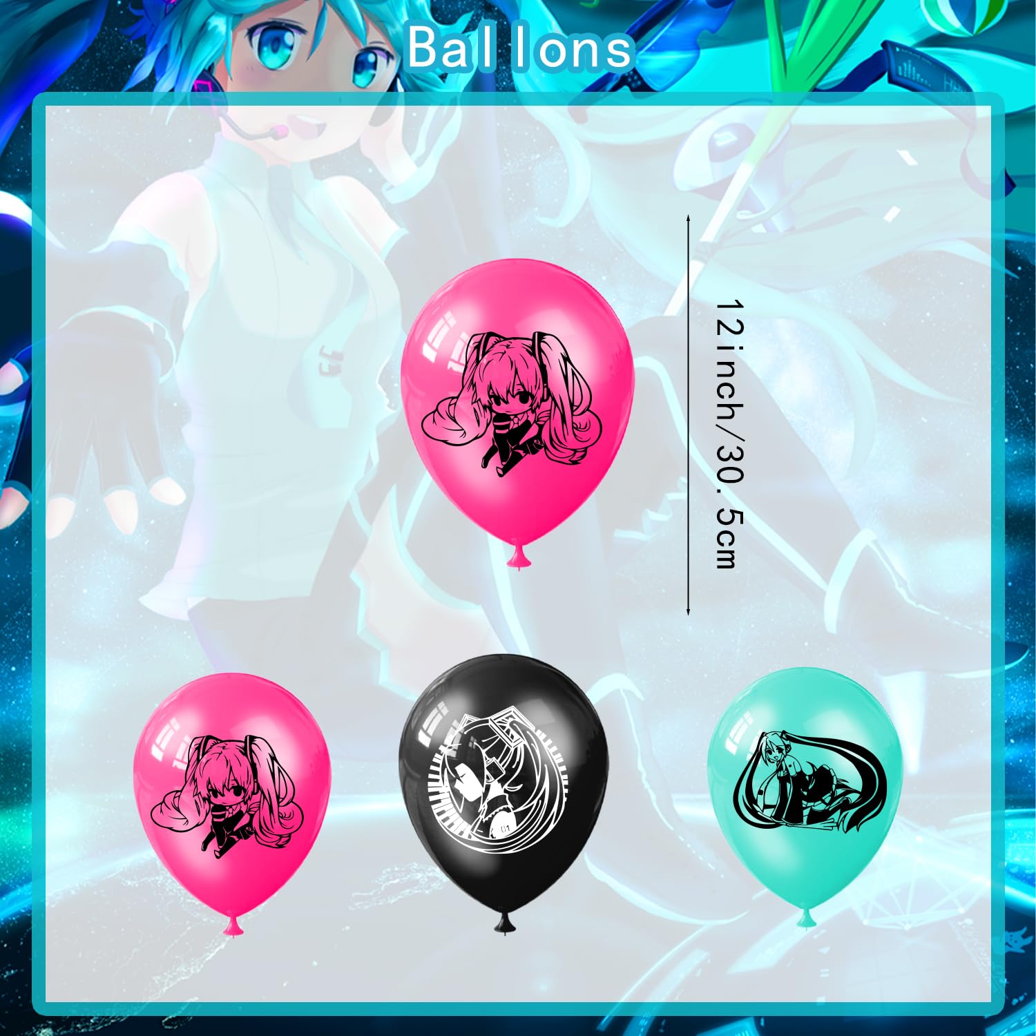 Mua Cenialaraor Hatsune Miku Birthday Party Decorations Vocaloid ...