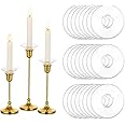 Amazon.com: Glasseam Glass Candle Drip Protectors for Candle Stick ...