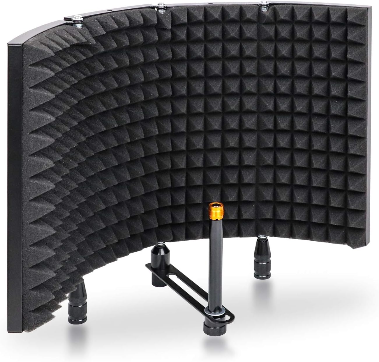 MOFIY 4-Panel Foldable Studio Microphone Isolation Shield Microphone ...