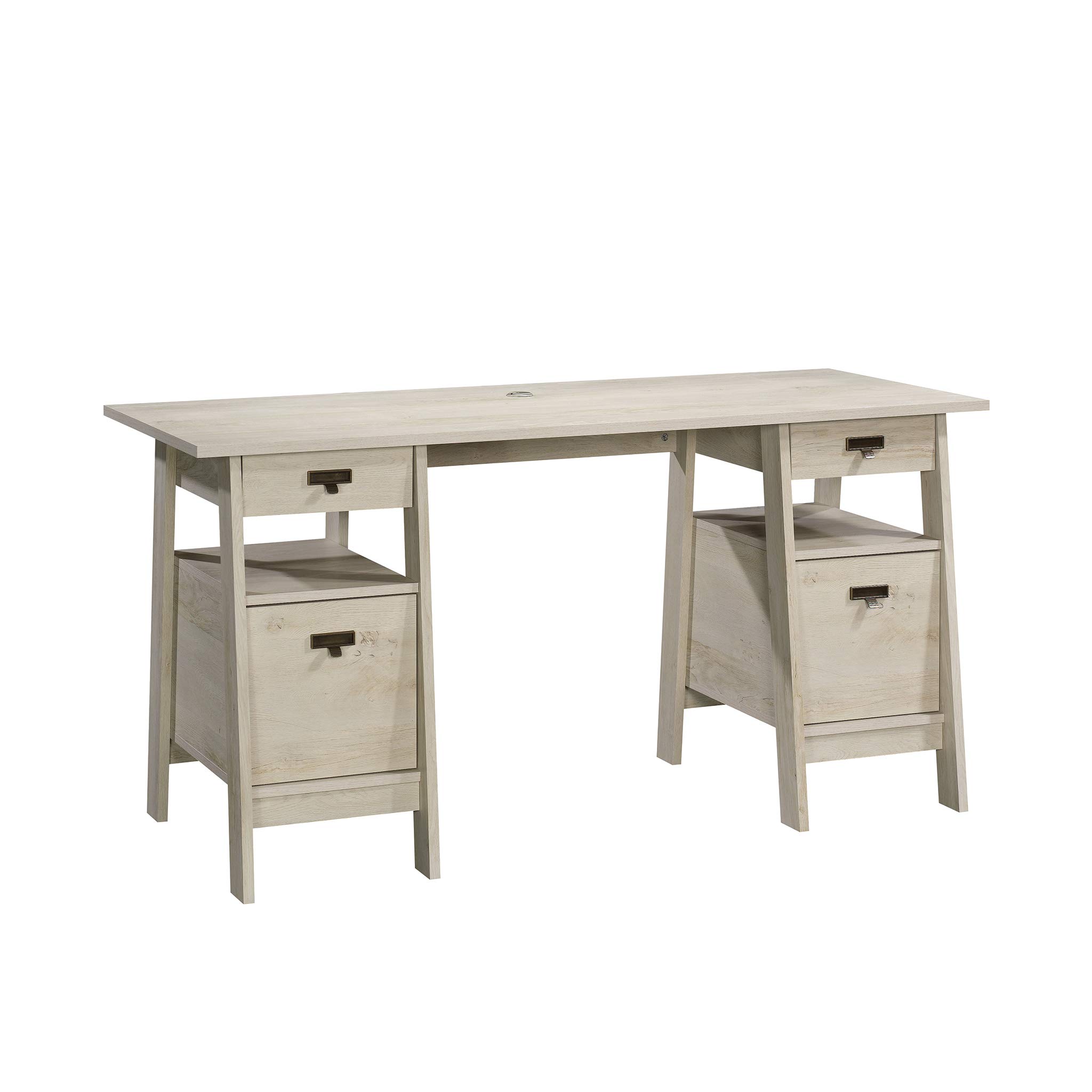 Sauder Trestle Office Desk with Drawers, Executive Desk Writing Desk ...