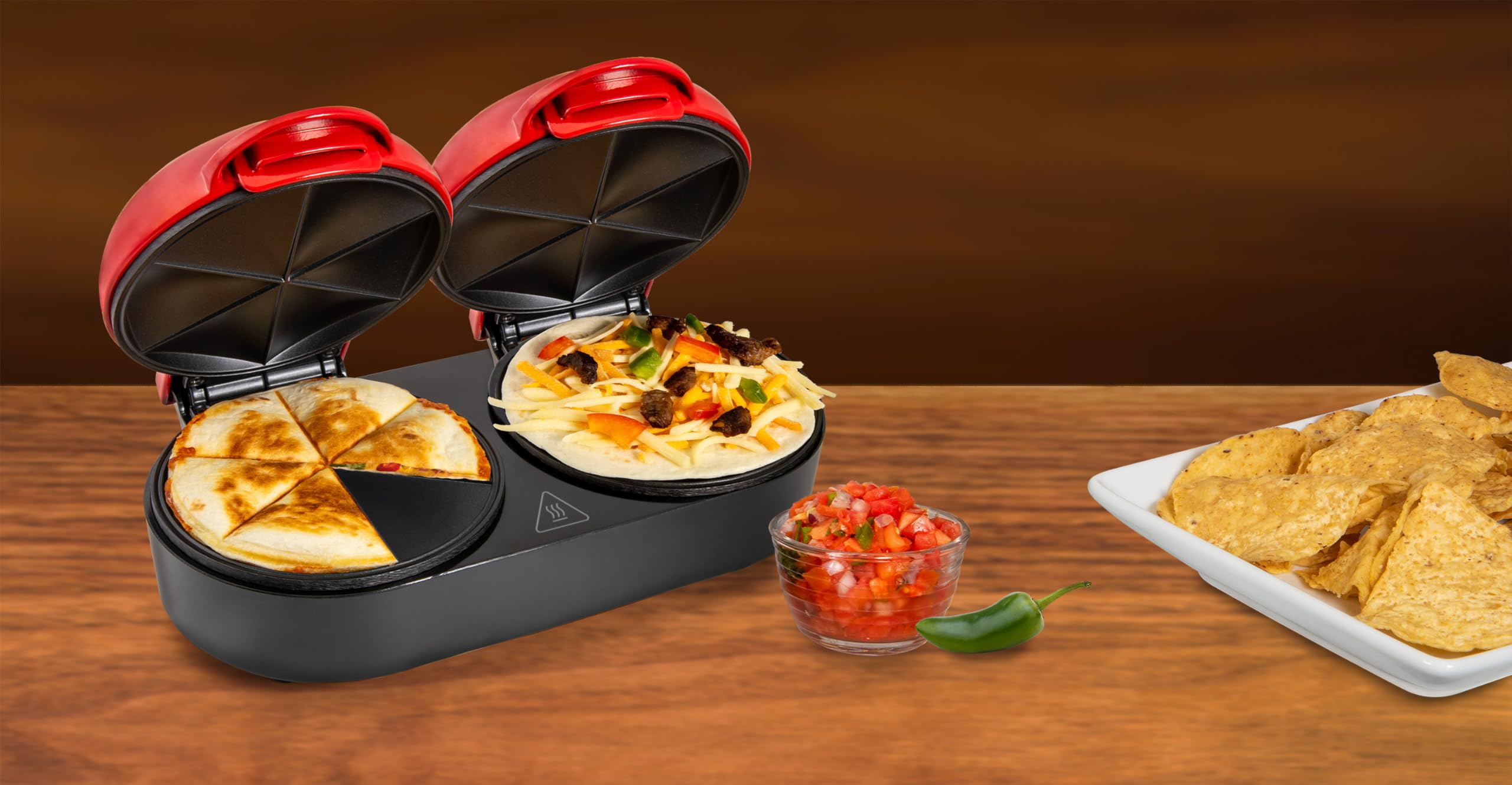 Nostalgia Taco Tuesday Double Street Taco Quesadilla Maker – Two Side ...
