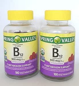 Amazon.com: SPRING VALLEY B12, 500 MCG, 200 Gummies: Health & Personal Care
